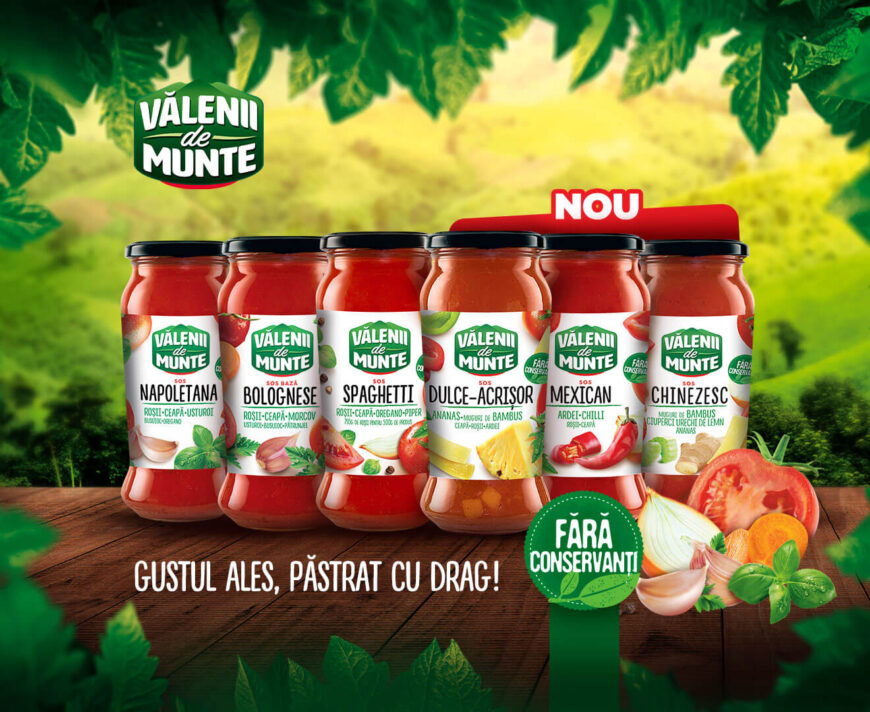 Lansare sortimente noi | VALENII DE MUNTE – Sosuri pentru paste si orez